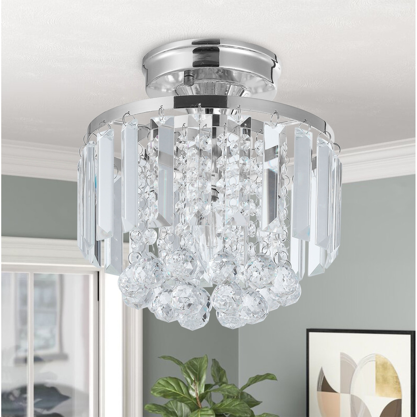 Stainless Steel Semi-Flush Mount Ceiling Lights - Bed Bath & Beyond