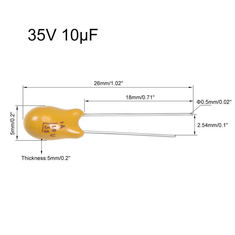 Tantalum Capacitor, 35V 2 Pin Radial Dipped Tantalum Bead Capacitors ...