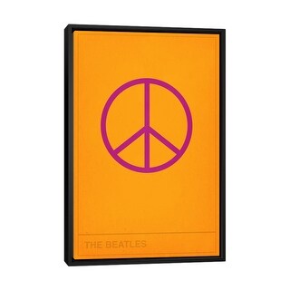iCanvas "The Beatles Peace Out" by 5by5collective Framed Canvas Print ...