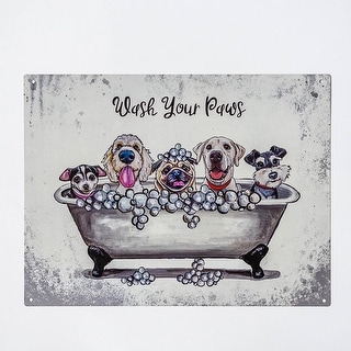 Wash Your Paws- Dogs In A Bubble Bath Sign - Bed Bath & Beyond - 42288108