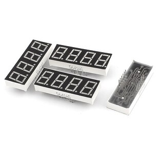 4 Pcs Common Cathode 12 Pin 4 Bit 7 Segment 0.56" Red LED Display ...