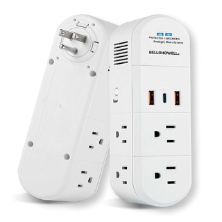Bell + Howell Swivel Power Surge Protector Quick Charge 9-Device ...