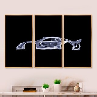 Designart "Mercedes-Benz CLK GTR" Modern-Pop Framed Canvas Wall Art ...