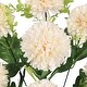 Set of 3 Champagne Ivory Artificial Pom Pom Mum Flower Stem Bush ...