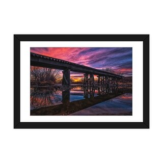 iCanvas "Reflected Railroad Trestle At Sunset" by Christopher Thomas ...