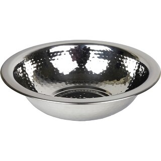 Stainless steel Washing Bowl Hammered 12"W X 3"H - 12"W X 3"H - Bed ...