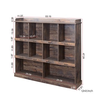 10-Shelf Bookcase Bookshelf with Open Storage Shelves - Bed Bath ...