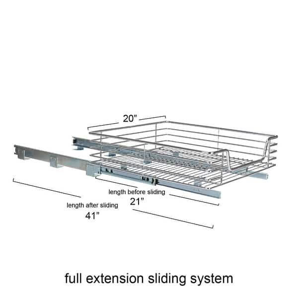 Household Essentials Multipurpose Chrome-Plated Steel Pull-Out/Slide ...