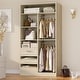 Qvella 36" Freestanding Closet System With 3 Drawers and 2 Hanging Rods ...