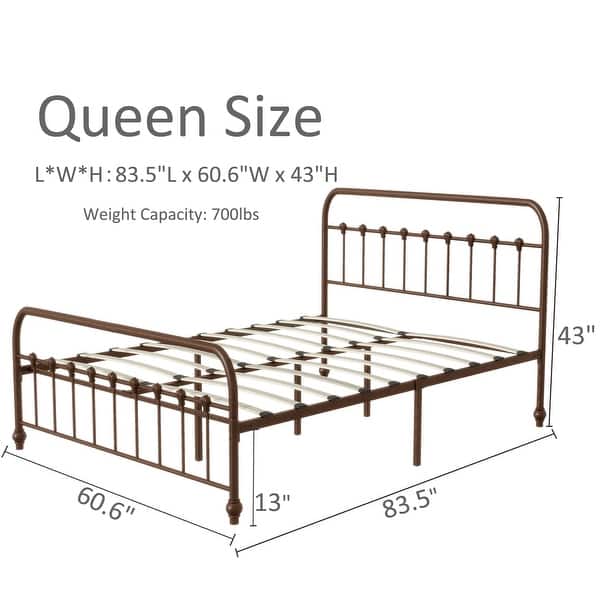Metal Platform Bed Frame Vintage / Victorian / French, Easy-Assembly🛍️🛒 ...