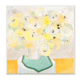 Stupell Bright Modern Flower Blossoms Bouquet Collage Painting Wood ...