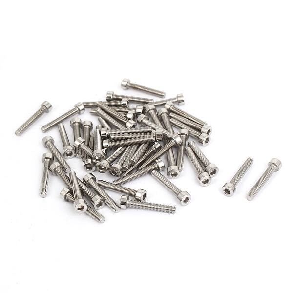 50pcs 3mm Stainless Steel Hex Key Socket Head Cap Screws Bolts M4x0 ...