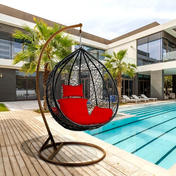 Hello Laura Outdoor Nesting Patio Swing Chair Wicker Plastic Lounge Chair Bed Bath Beyond 34135545