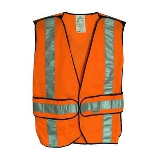 3M 94625-80030T Hi-Viz Contruction Safety Vest, Orange - Bed Bath ...