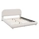 Curved Design Teddy Fleece Upholstered Platform Bed Frame - Bed Bath ...
