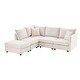 89 inch L-Shape Sectional Sofa Modern 5-Seat Couches Sets with ...