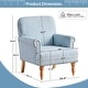 Upholstered Accent Sofa Linen Club Chair with Legs for Living Room ...