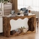 Farmhouse Entryway Table With Long Narrow Design And Curvilinear Shape ...
