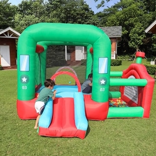 Inflatable Bounce House Kid Bouncy Trampoline Castle Blow Up Slide Ball ...
