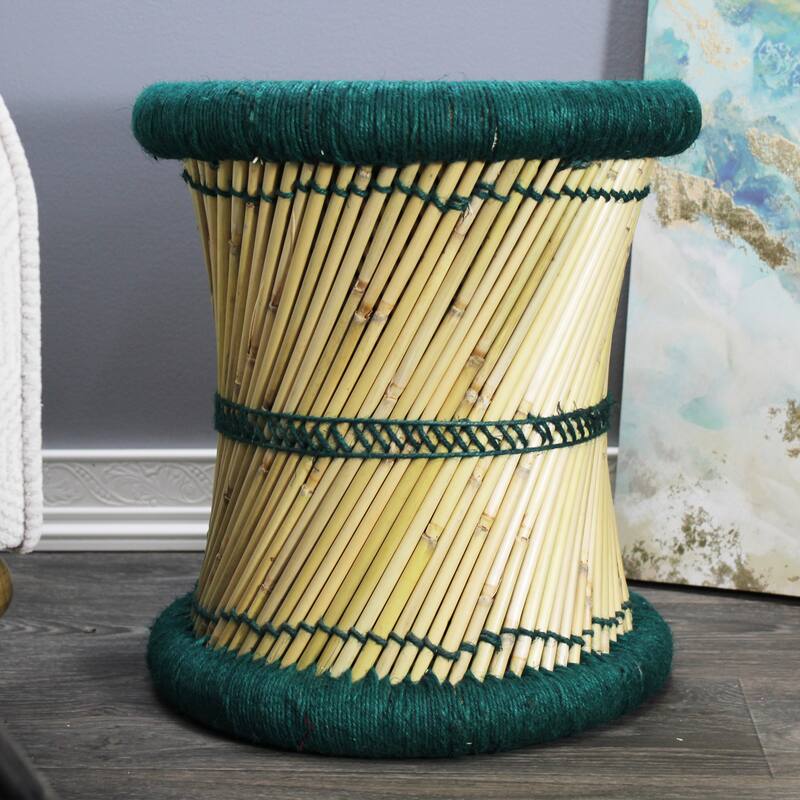 Natural Geo Moray Handwoven Jute Accent Stool (Set of 2) - Overstock ...