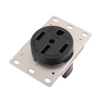 125/250V 50A 4 US Socket Rectangle Panel Flush Mounting Receptacle ...