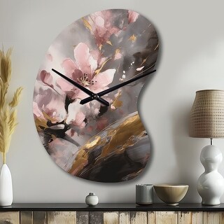Pink Blushing Cherry Blossom - Tree Cherry Blossom Large Wall Clocks ...