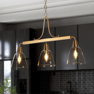 Acroma 8-lights 43.3In Dimmable Modern Gold Linear Chandelier for ...