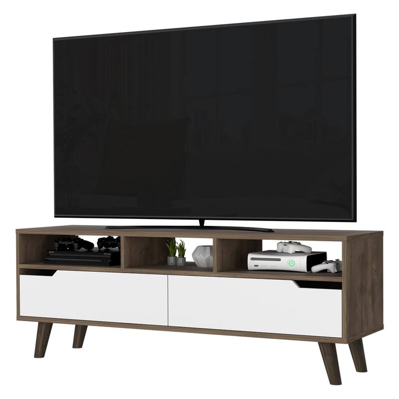 Modern TV Stand for up to 54" TVs, Entertainment Center Console Table ...