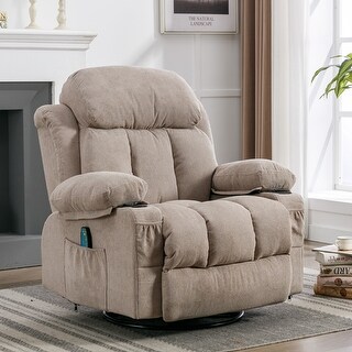 Light Brown Swinging Recliner Massage Heated Sofa - Bed Bath & Beyond ...
