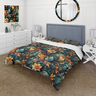 Designart "Bohemian Paisley Earth Tones III" Paisley; Floral bed cover ...