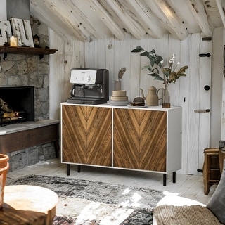 2-Tier Storage Cabinet with Push-Open Doors & Adjustable Shelves - Bed ...