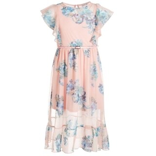 Beautees Big Girl's Belted Floral Maxi Dress Size 18 - Bed Bath ...