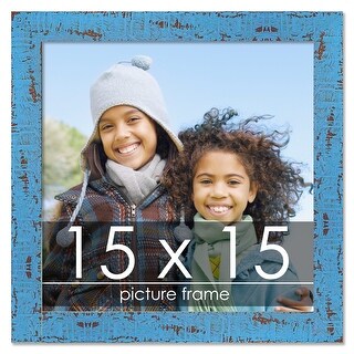 15x15 Shabby Chic Blue Wood Picture Square Frame - 15" x 15" - Bed Bath ...