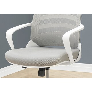 Modern Design Swivel Office Chair with Ergonomic, Armrests, Grey Mesh ...