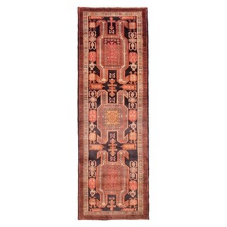 ECARPETGALLERY Hand-knotted Anatolian Black, Copper Wool Rug - 3'6 x 10 ...