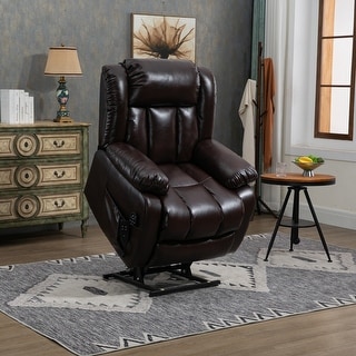 Dual Motor Infinite Position Electric Power Lift Recliner Chair with 8 ...