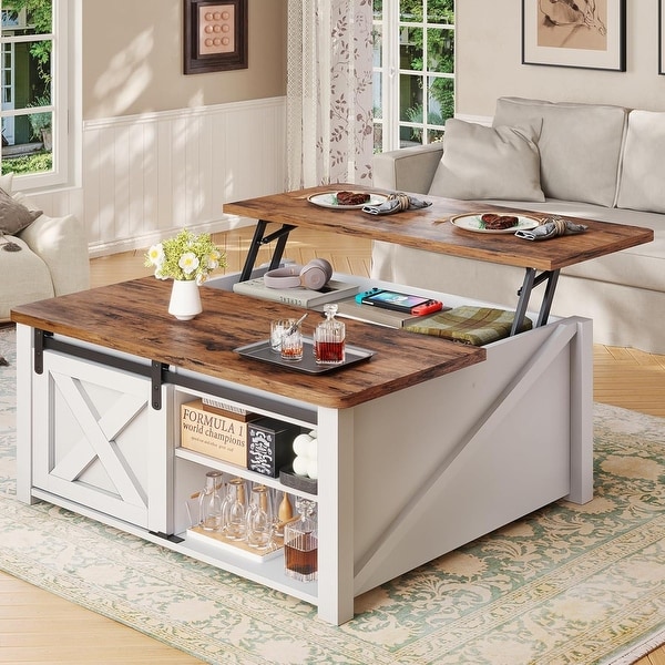 Coffee Table Lift Top Square Center Table Barn Door Storage Shelf On Sale Bed Bath Beyond 40259107