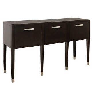 Modern Three Drawer Console Table - Brushed White Finish - Bed Bath ...