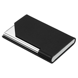 PU Leather Business Card Holder Flip Slim Pocket Name Card Cases - Bed ...