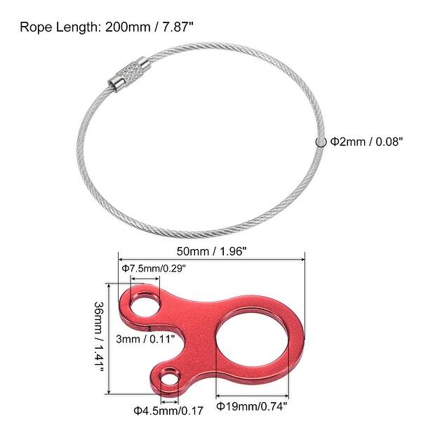Aluminum Rope Tensioner Steel Ring, 4.5, 7.5, 19mm 3 Hole Tent Cord Red ...