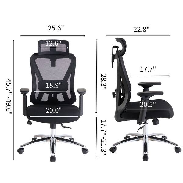 Ergonomic Adjustable Height Office Chair with Flip-Up Arms - Bed Bath ...