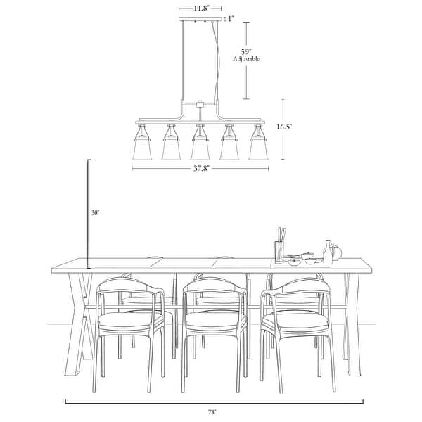 Haye Modern Gold Brass 5-Light Chandelier Seeded Glass Kitchen Island ...
