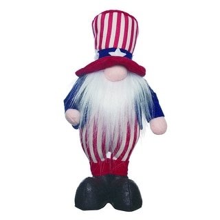 Transpac Polyester 6 in. Multicolor Patriotic Plush Uncle Sam Gnome ...