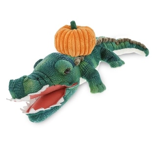 DolliBu Wild Collection Alligator Stuffed Animal with Pumpkin Decor ...
