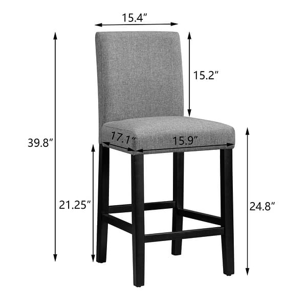 24 Inches Counter Height Bar Stools with Back Set of 2 - Bed Bath ...