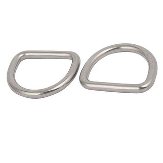 25mmx22mmx4mm 304 Stainless Steel Thickening Welded D Ring Silver Tone ...