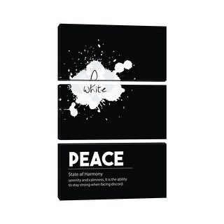 iCanvas "Peace Definition" by Nordic Print Studio 3-Piece Canvas Wall ...