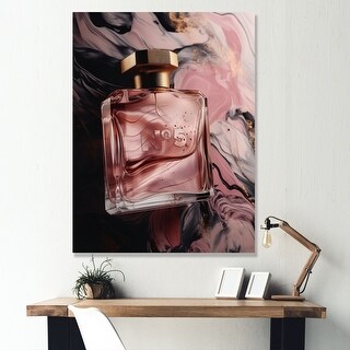 Designart "Fashionable Perfume Fragrance V" Fashion Perfume Canvas ...