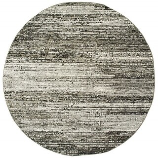 7' Round Ash and Slate Abstract Area Rug - 3'6" - Bed Bath & Beyond ...
