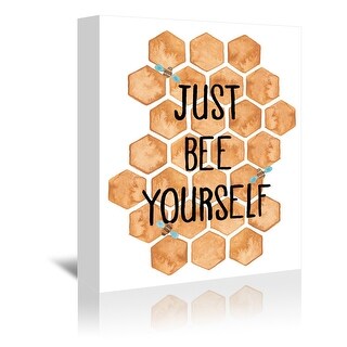 Americanflat - 8" x 10" Just Bee Yourself by Elena Oneill Wrapped ...